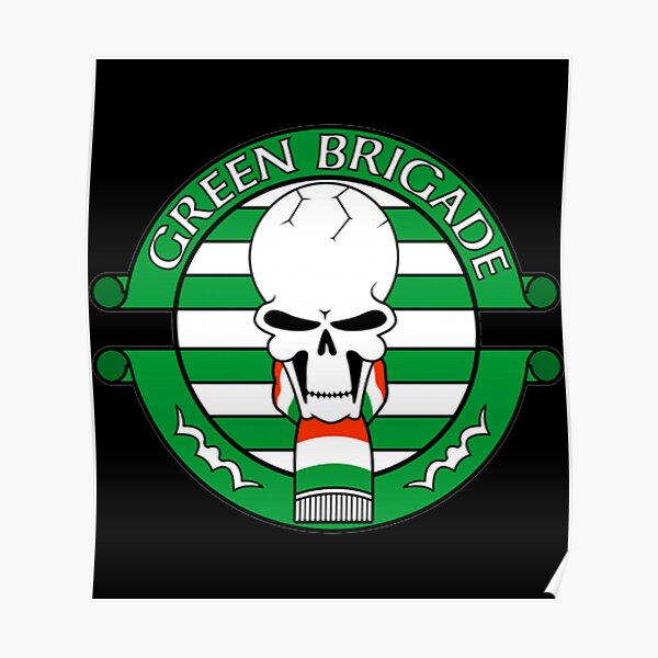 "Green Brigade Sticker" Poster for Sale by rollinsale | Redbubble