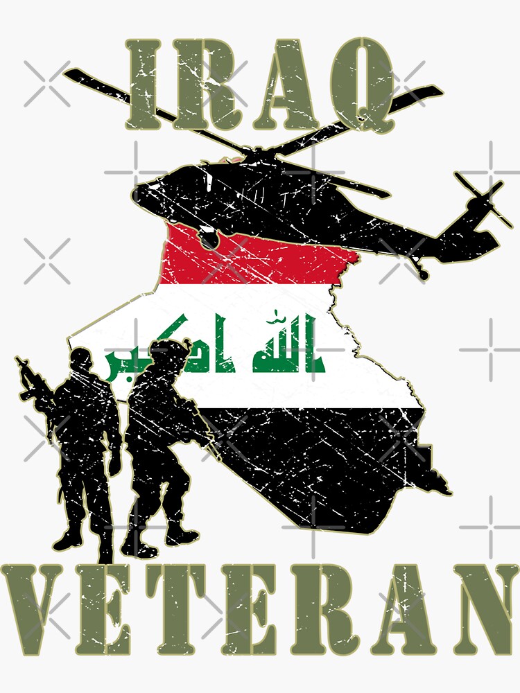 "Iraqi Freedom Veteran" Sticker for Sale by wykd-designs | Redbubble