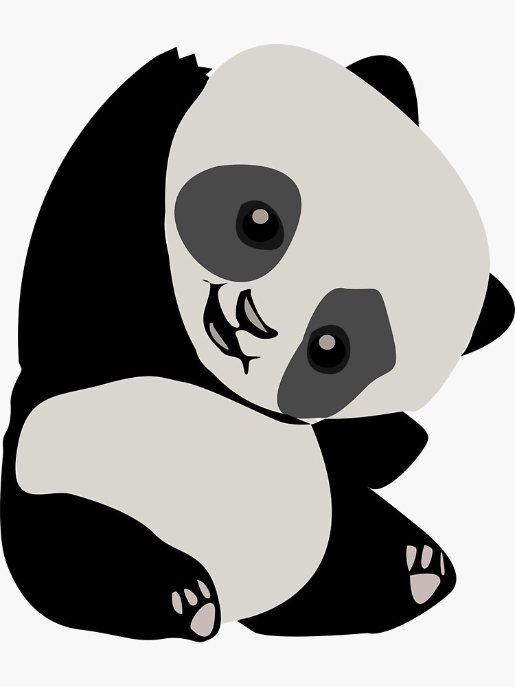 "panda is saying hi" Sticker for Sale by exrab | Redbubble