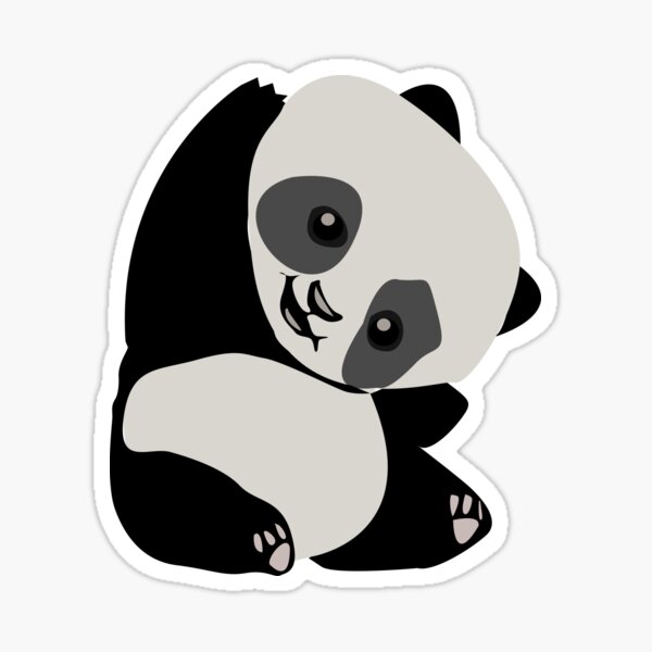 "panda is saying hi" Sticker for Sale by exrab | Redbubble