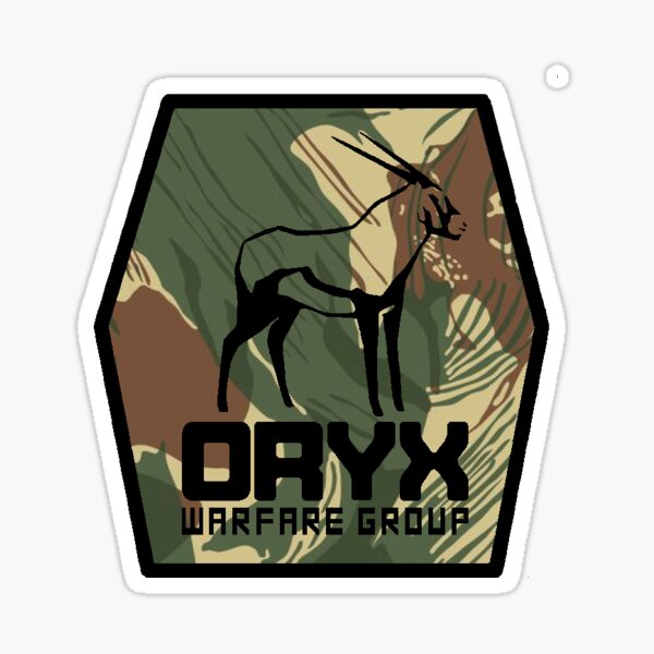 "Oryx Warfare Group on Rhodesian Camo" Sticker for Sale by celticanam ...