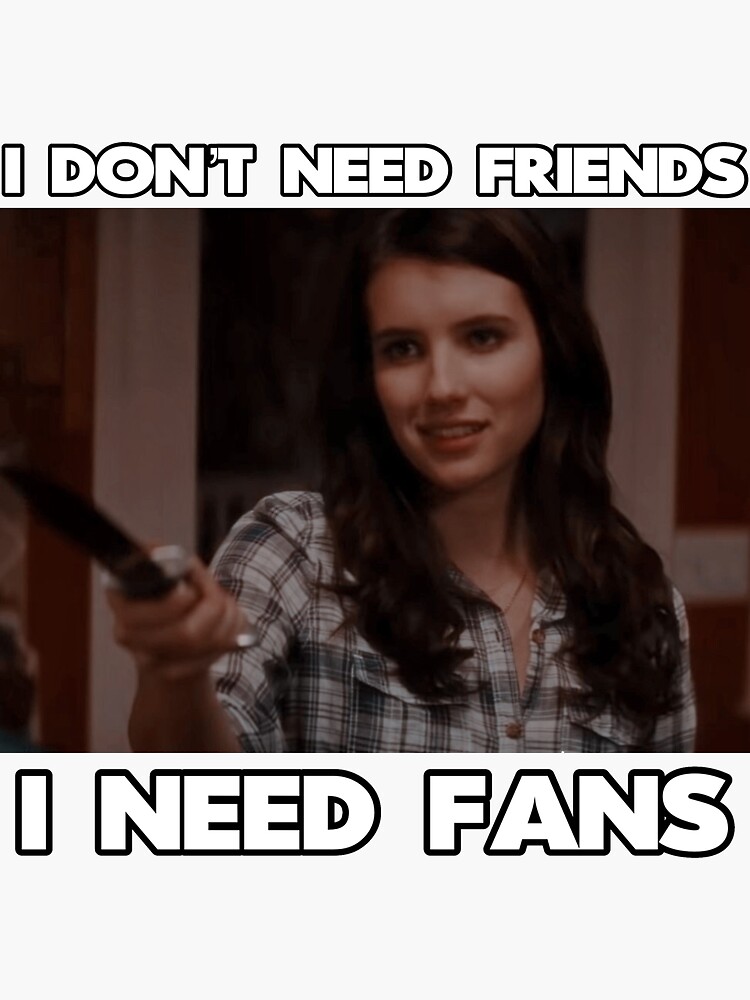 "I Need Fans " Sticker by the80slashers | Redbubble