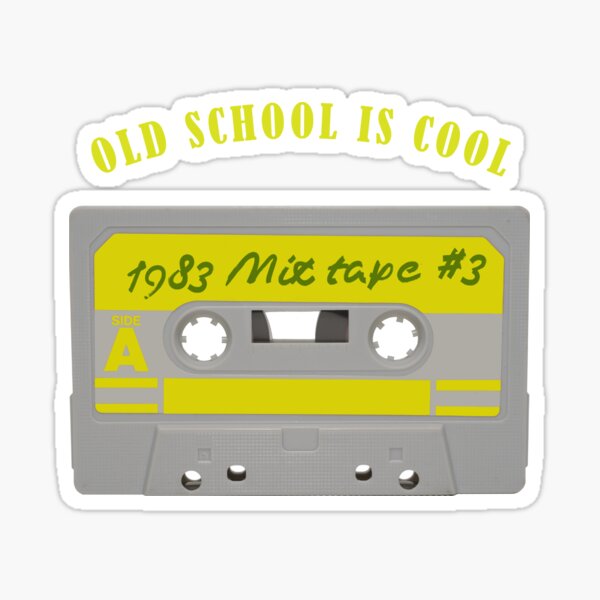 "Old School Is Cool" Sticker by SsBlackDesign | Redbubble