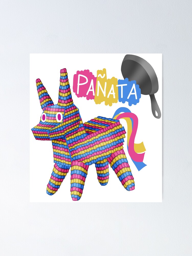 Póster «"Pañata" con Sartén - Pan Piñata Pride» de Zphal | Redbubble