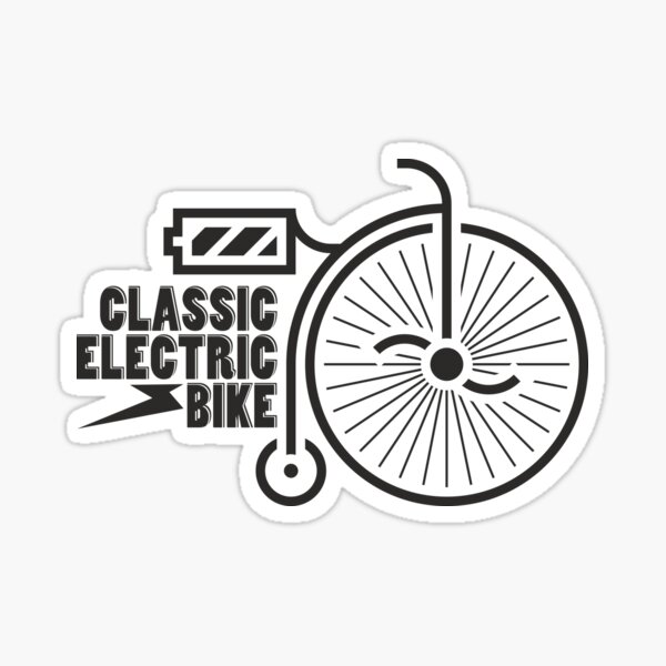 "classic electric bike" Sticker by etraveler | Redbubble
