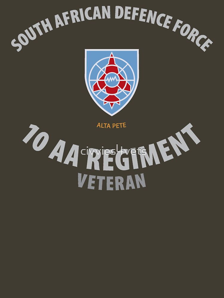 "SADF 10 Anti-Aircraft Regiment / AA School Veteran" Essential T-Shirt ...