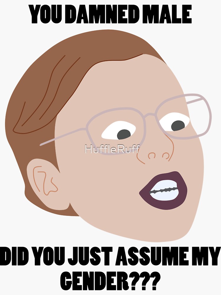 "Gender Assumption" Sticker by HuffleRuff | Redbubble