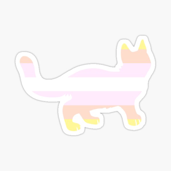 "Pangender - cat" Sticker by toadtopia | Redbubble