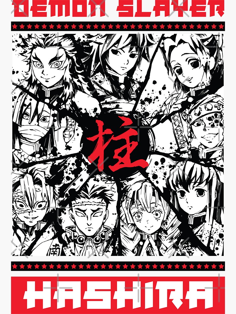 "Hashira Demon Slayer" Sticker for Sale by yoku-mieru | Redbubble