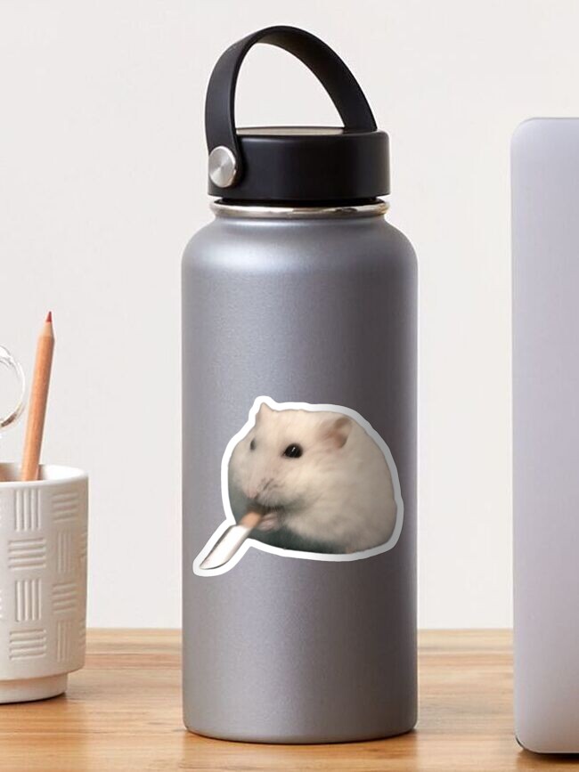 "Hamster with Knife" Sticker for Sale by M1lkslyvan | Redbubble