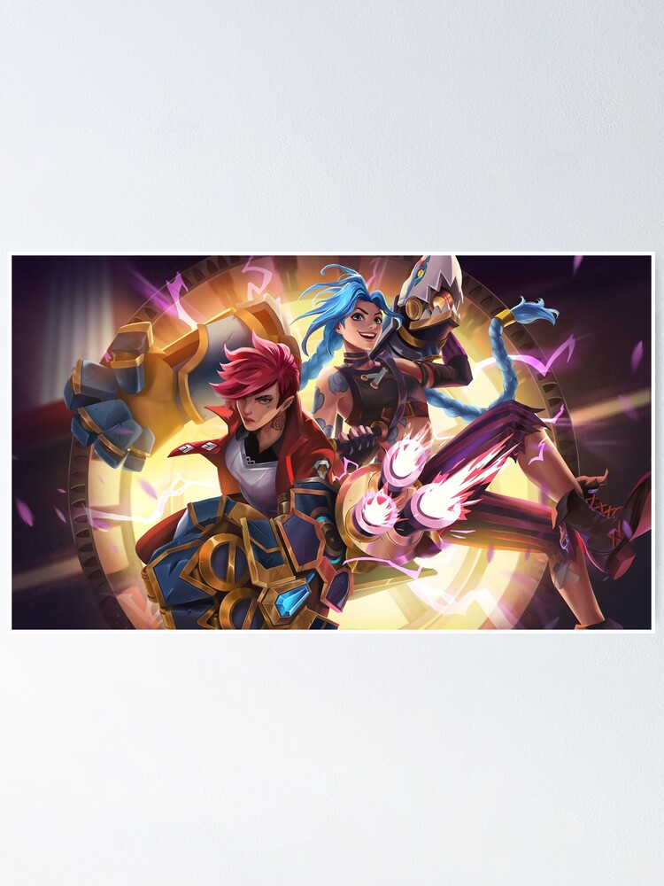 "Arcane Jinx and VI" Poster by be-yourself-art | Redbubble