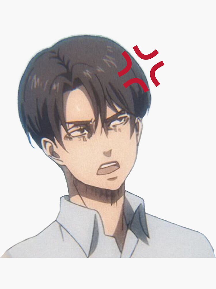 Angry Levi Ackerman Sticker By Katsudream Redbubble