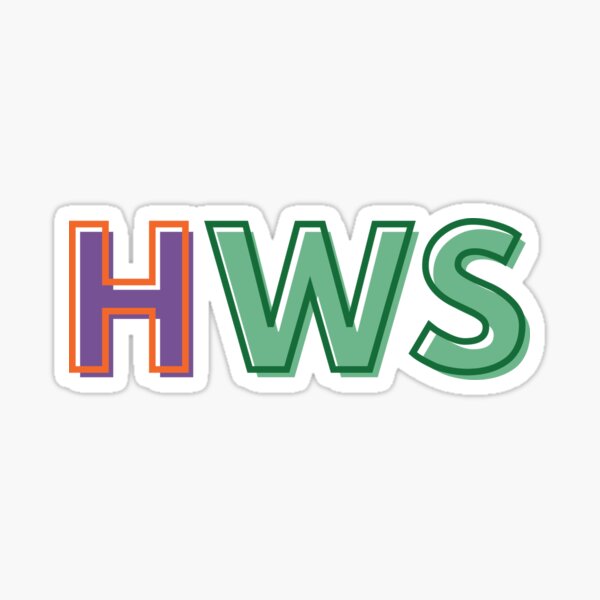 "HWS Initials" Sticker by Designs-By-Isa | Redbubble