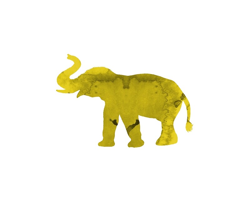 "Yellow Elephant" by BittenByErmines | Redbubble