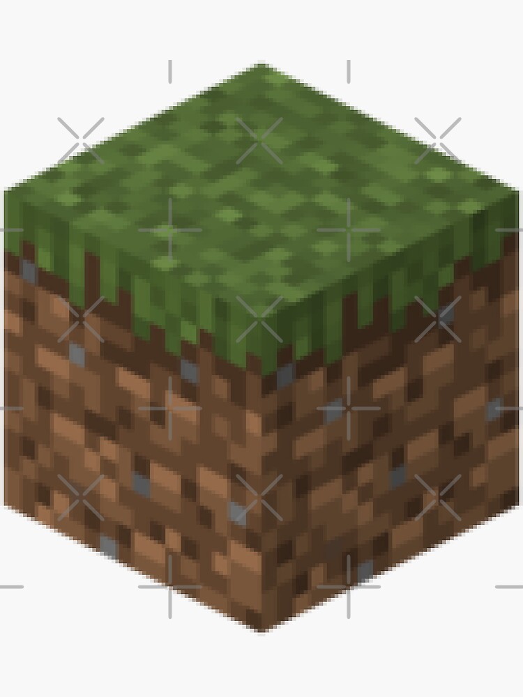 "Minecraft Grass Block" Sticker by LTLStudios | Redbubble