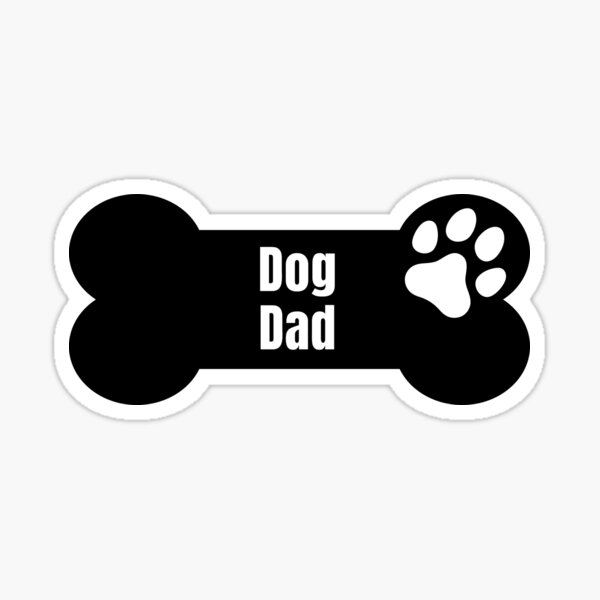 "Dog Dad - Dog Tag" Sticker by PixelDustStyles | Redbubble