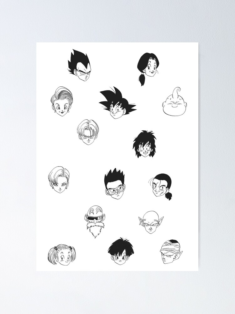 "Dragon Ball characters sticker sheet and patterns" Poster for Sale by ...