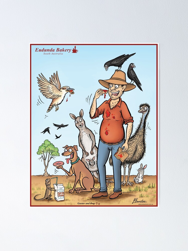 "Gustav and Pie" Poster for Sale by Jed Dunstan | Redbubble