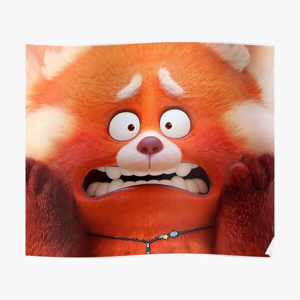 "Turning Red Embarassed Red Panda" Poster for Sale by LeelaLand | Redbubble