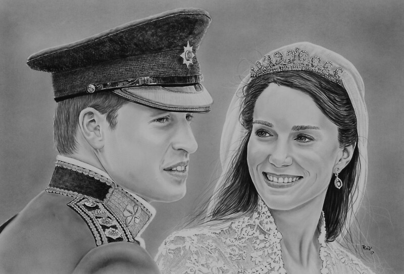 ""William and Kate" Duke and Duchess of Cambridge" by RmvPortraitsArt ...
