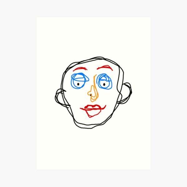 "Squiggles Face" Art Print for Sale by bellart04 | Redbubble