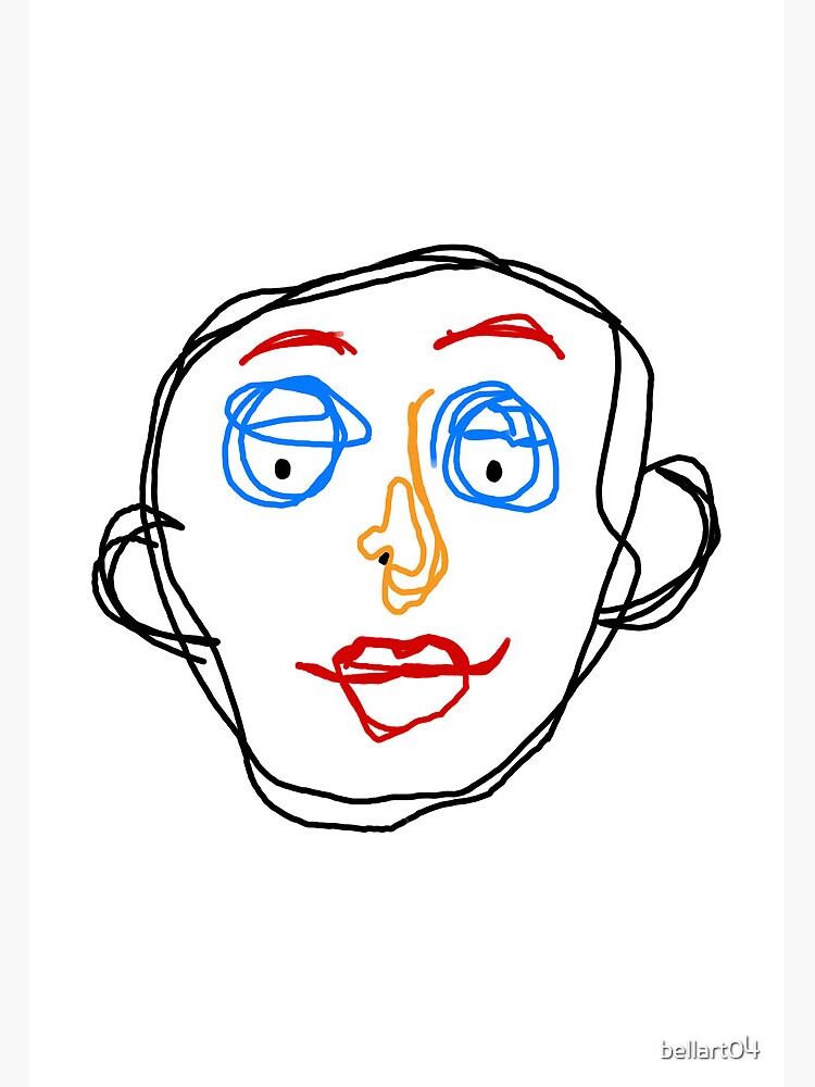 "Squiggles Face" Art Print for Sale by bellart04 | Redbubble
