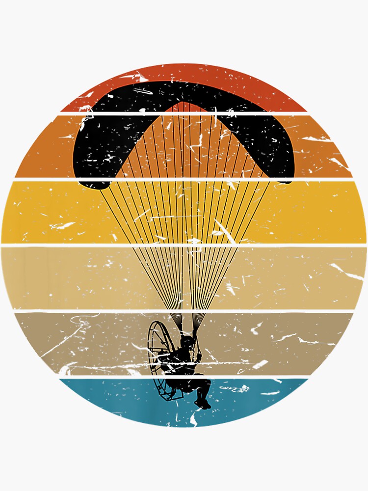 "Vintage Design Paramotor" Sticker by CharlesHarden43 | Redbubble