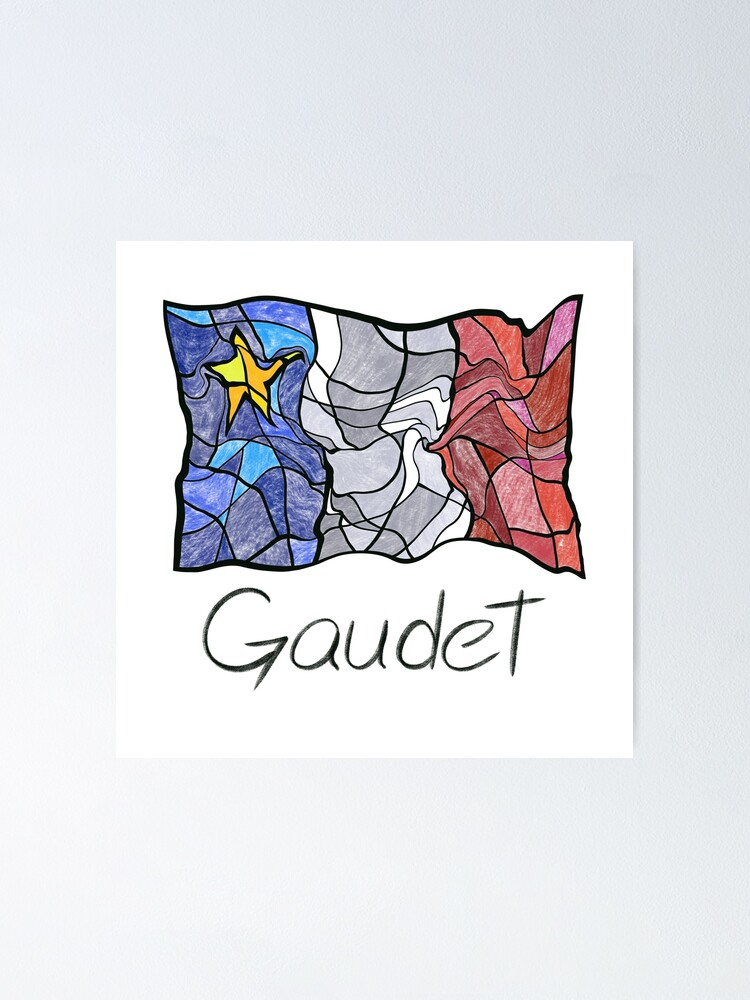Póster «Bandera de Acadia pastel líquido mosaico Gaudet - Drapeau ...