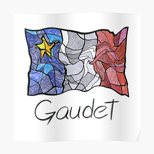 Póster «Bandera de Acadia pastel líquido mosaico Gaudet - Drapeau ...