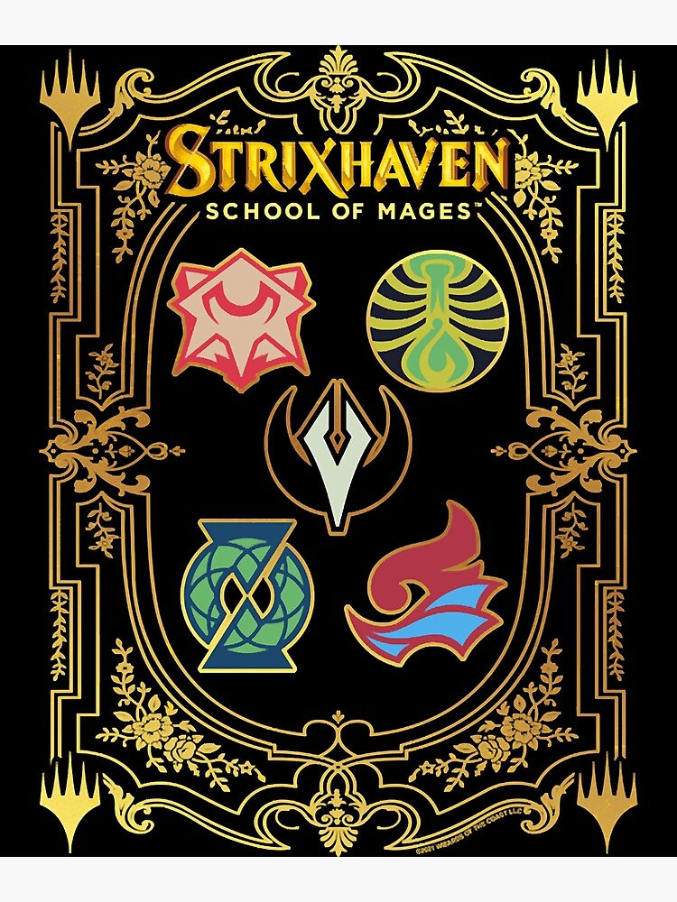 "Magic The Gathering Strixhaven School of Mages Symbols" Poster for ...