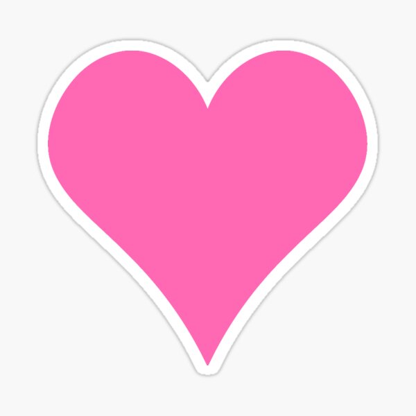 "Heart--Hot Pink" Sticker for Sale by SCHPiDAUU | Redbubble