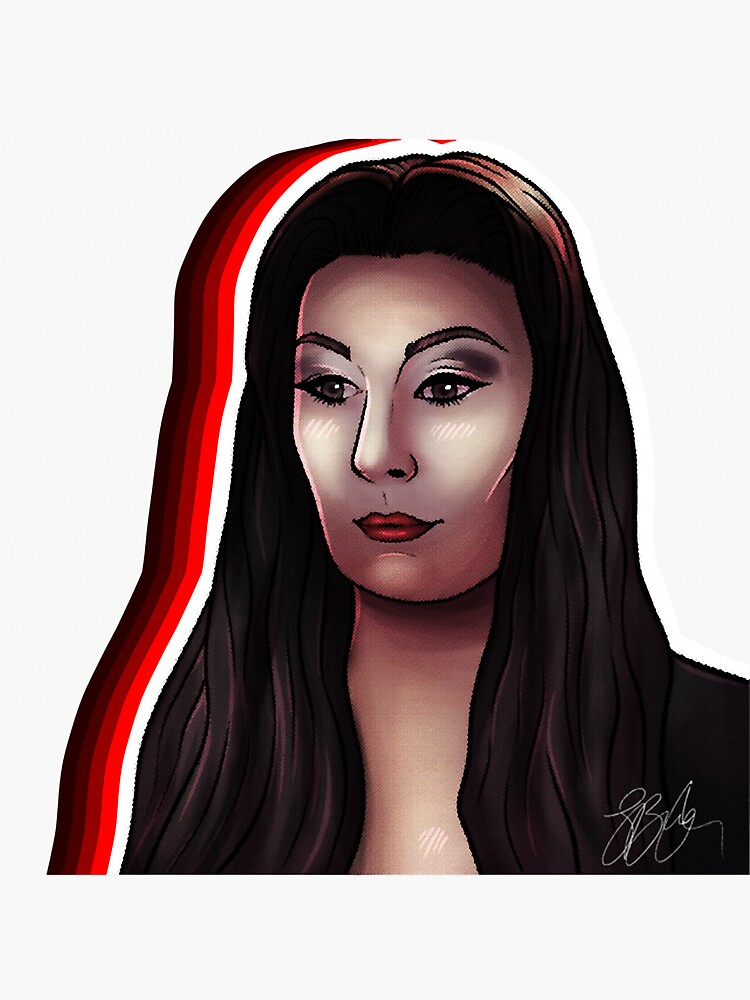 "Morticia" Sticker by SabrinaWeeks12 | Redbubble