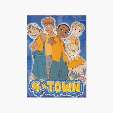 "4Town Illustrated Turning Red" Art Board Print by DesignAnchor | Redbubble