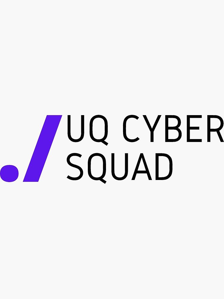 "UQ Cyber Squad Logo Design 2" Sticker by uqcybersquad | Redbubble