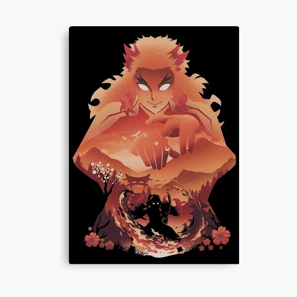 "Rengoku Kyojuro Orange Illustration - Demon Slayer Japanese Anime ...