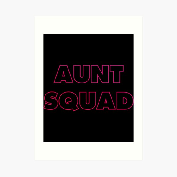 "Proud Aunts Auntie Aunt Squad Family Aunt And Uncle's Day Pink Outline ...