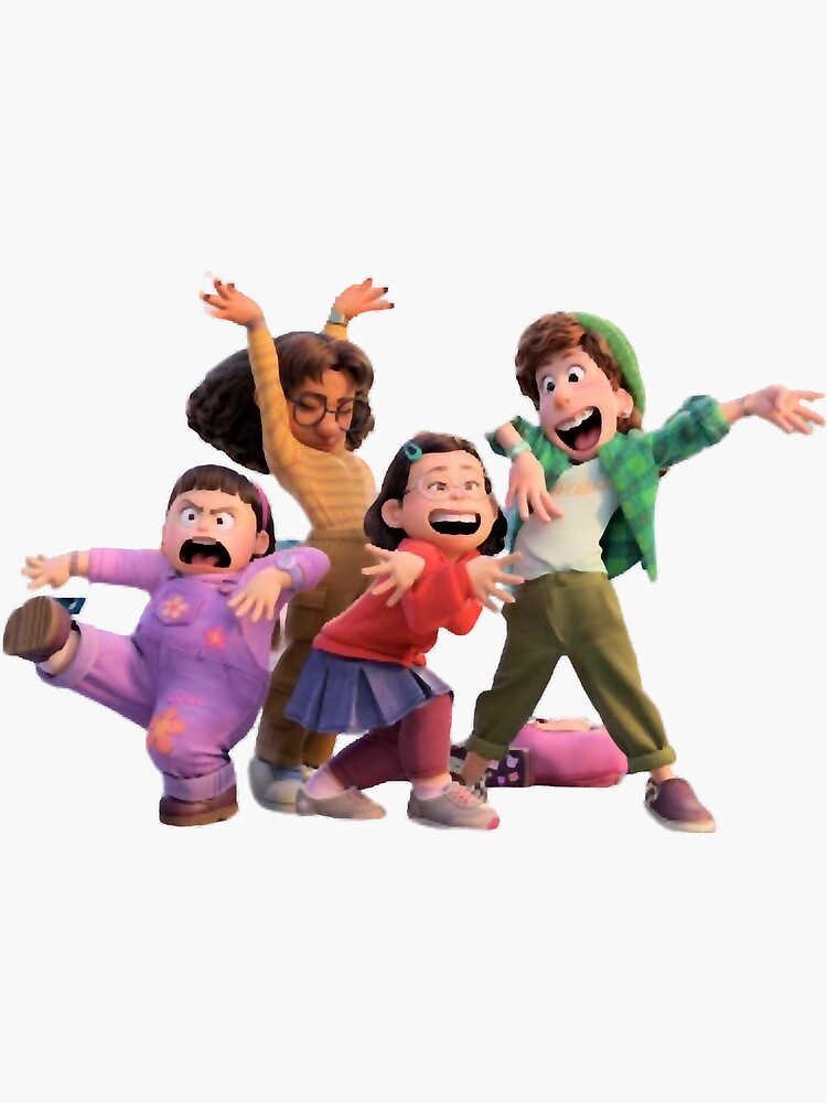 "Turning Red - Friends " Sticker for Sale by AniyahDuBuque | Redbubble