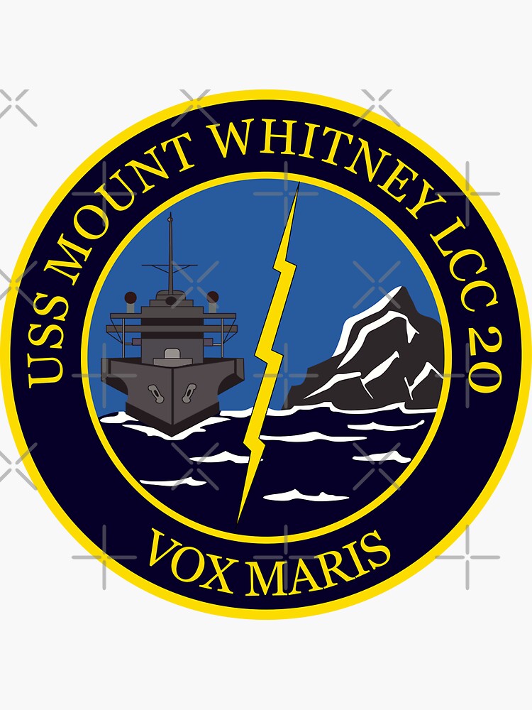 "Navy - USS Mount Whitney (LCC20) - Vox Maris wo Txt X 300" Sticker by ...