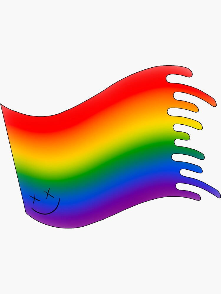 "Smiley face pride flag" Sticker by Nicoleeste | Redbubble