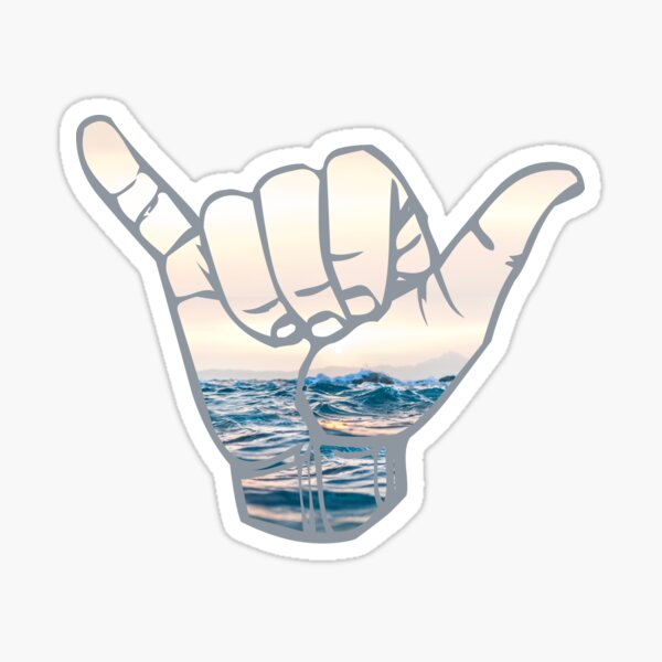 "Shaka " Sticker by MadEDesigns | Redbubble
