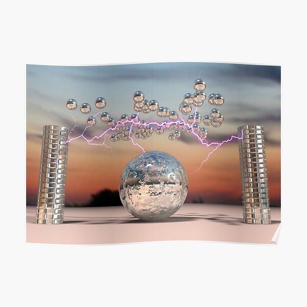 "Polychromatic Energy Spheres and Pillars" Poster by Vandarque | Redbubble