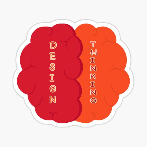 "Colorful brain Design Thinking" Sticker for Sale by SpaceUIUX | Redbubble