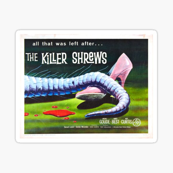 "The Killer Shrews Movie Poster Classic Horror Film" Sticker by ...