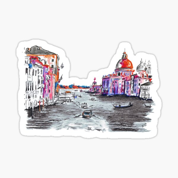 "Modern Italian Art - Venice" Sticker by douglasrickard | Redbubble