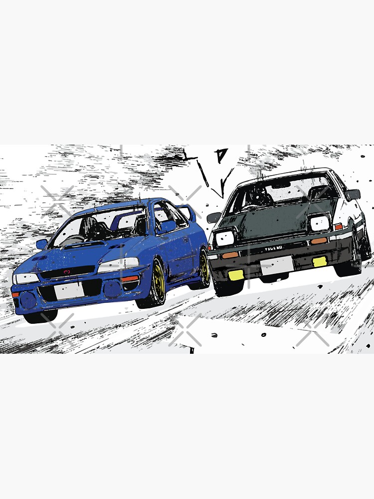 "Initial D - Mountain Drift Racing Tandem Takumi Fujiwara AE86 vs Bunta ...