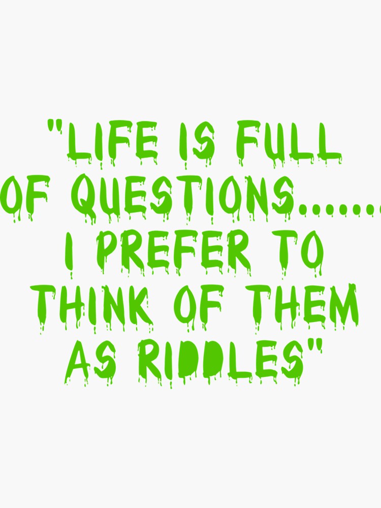 "the riddler quote Paul Dano " Sticker by pastoraccia | Redbubble