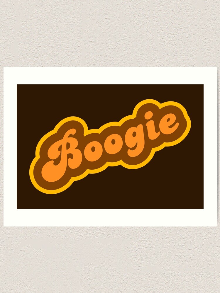 "Boogie - Retro 70s - Logo" Art Print for Sale by graphix | Redbubble