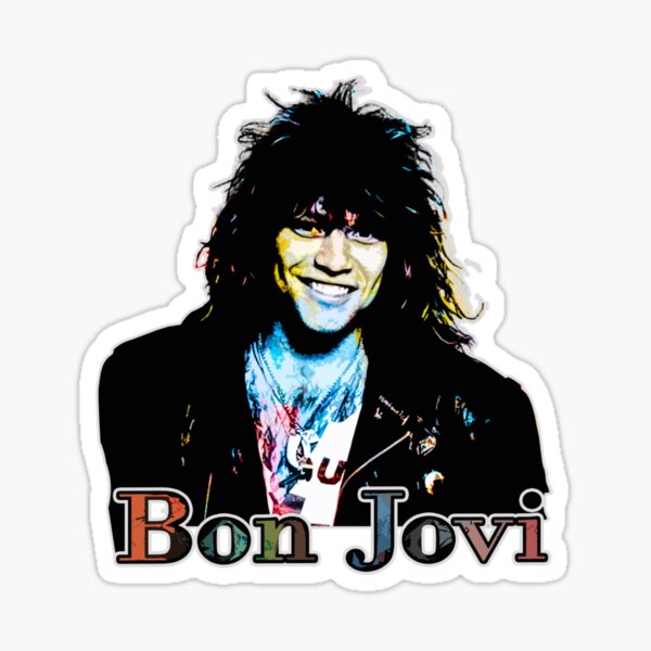 "Bon Jovi Pop Art Gift Fan" Sticker by MaximeSomers | Redbubble