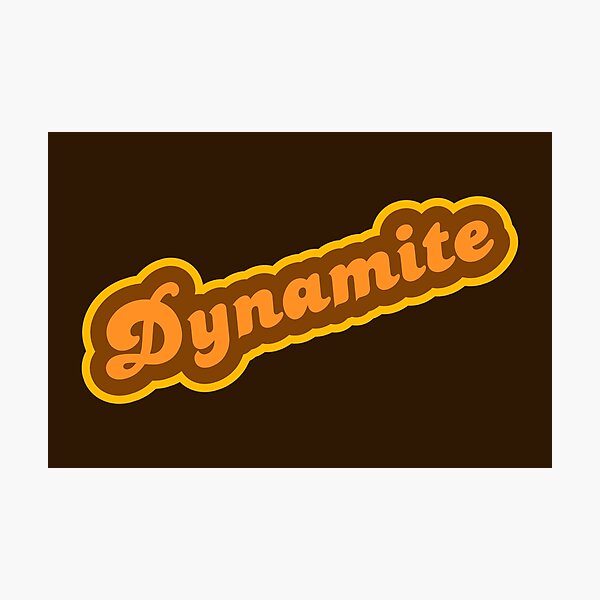"Dynamite - Retro 70s - Logo" Photographic Print by graphix | Redbubble