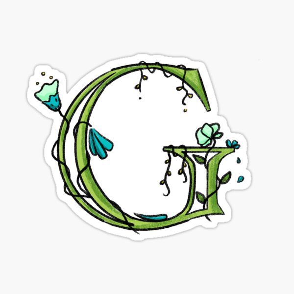 "Letter G" Sticker for Sale by SpiritriderArt | Redbubble
